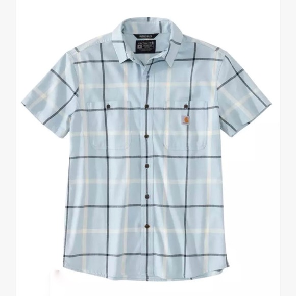 Carhartt | Shirts | Carhartt Rugged Flex Lightweight Short Sleeve Light ...